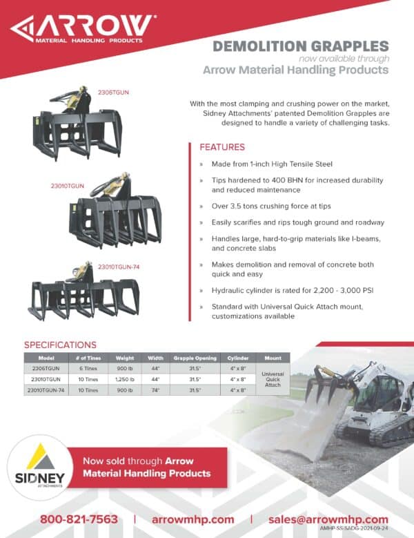 Demolition Grapples | Arrow Material Handling Products