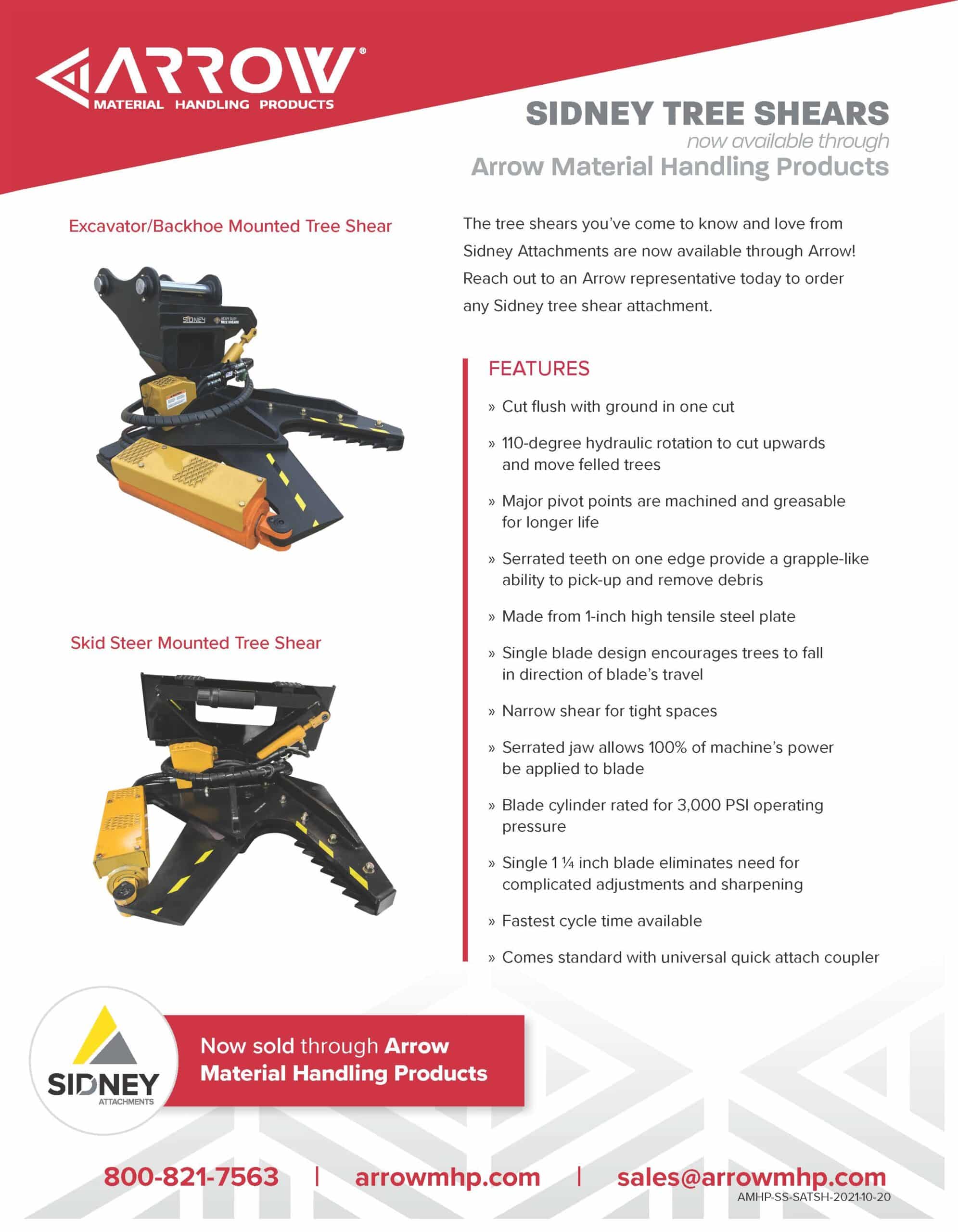 Tree Shear Attachments | Arrow Material Handling Products
